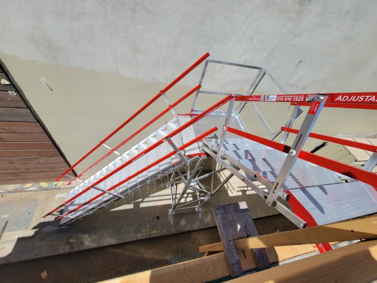 Temporary Articulating Construction Stairs - Prefab Height Adjustable ...