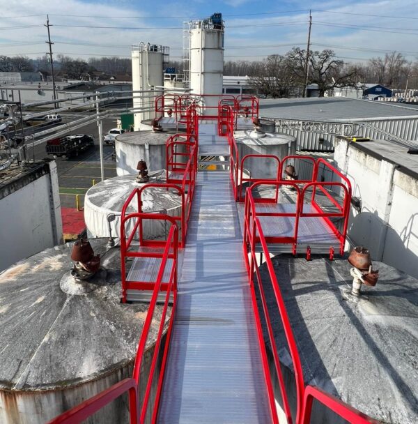 Crossover Roof Platforms & Walkway Systems - Industrial Access Stairs ...