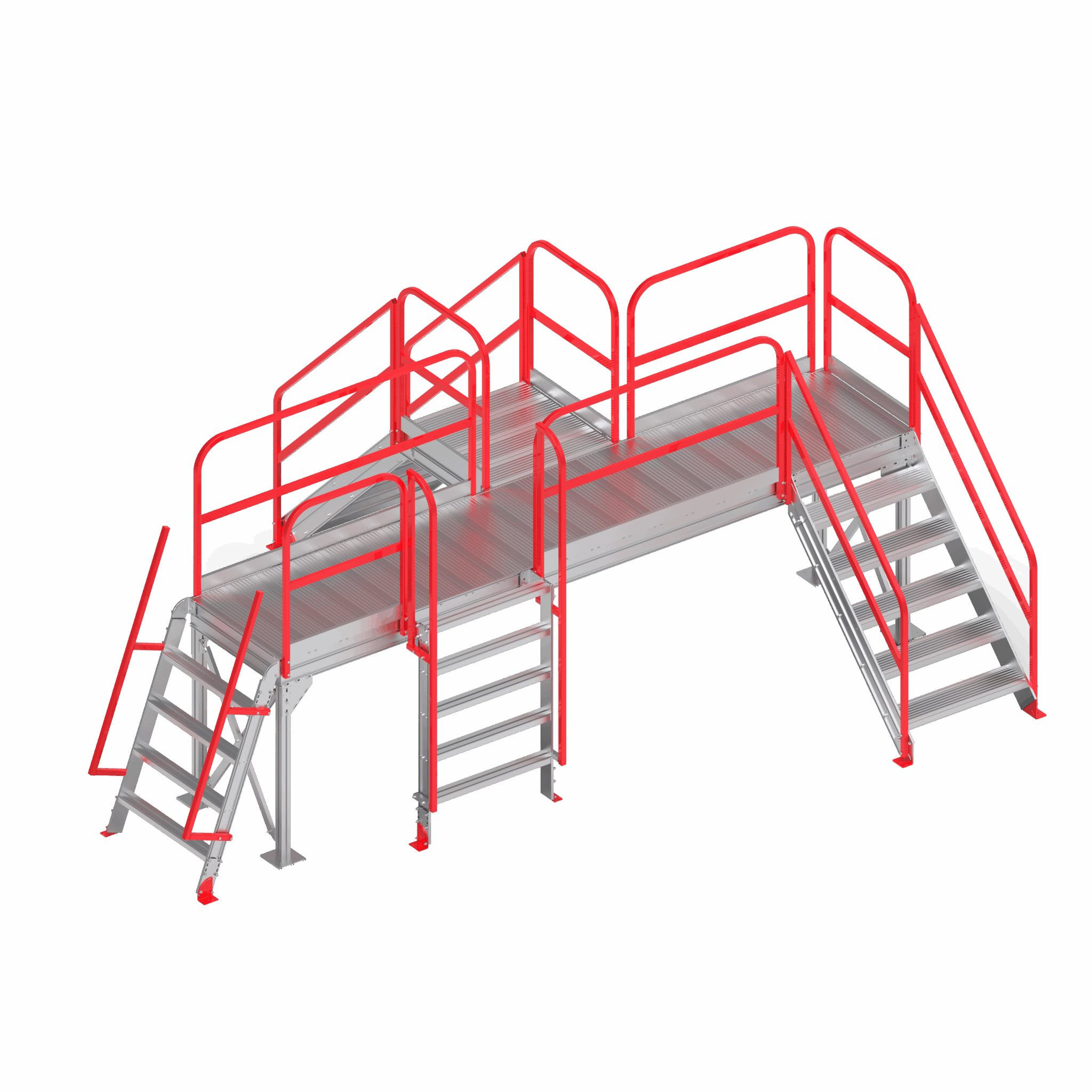 Crossover Roof Platforms & Walkway Systems - Industrial Access Stairs ...