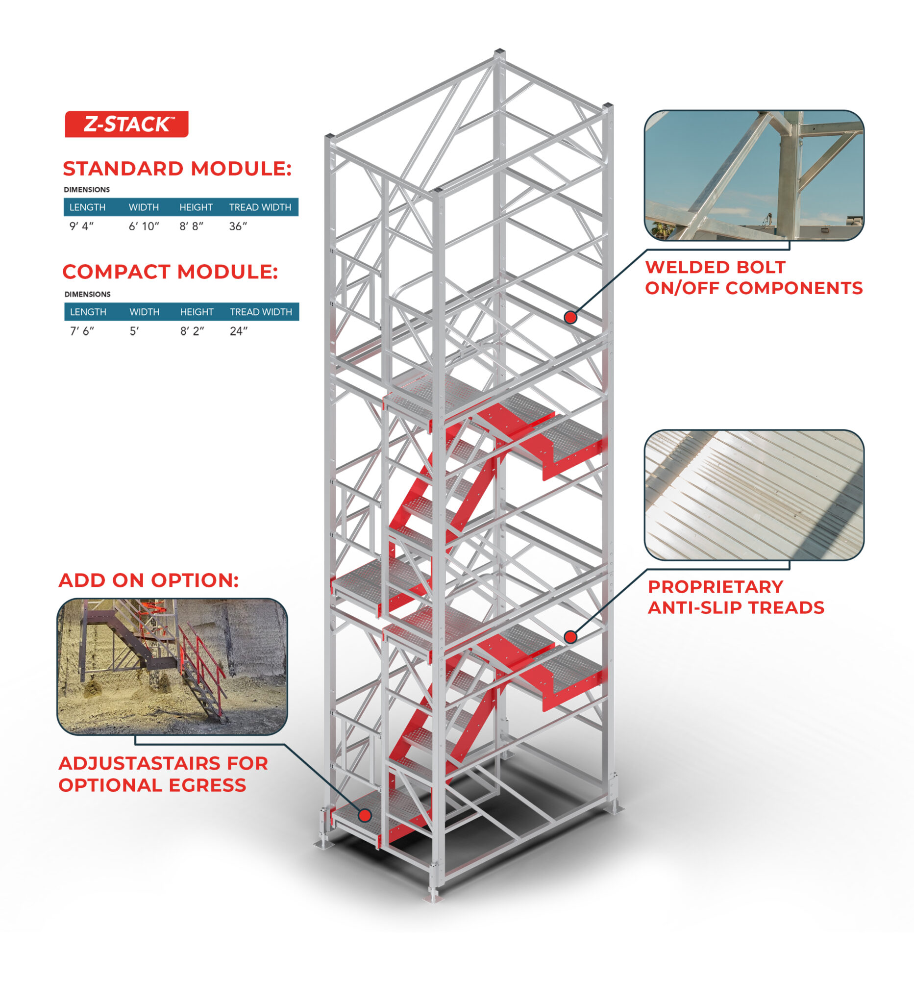 Modular Vertical Stair Tower & System - Z-Stack | SafeSmart Access
