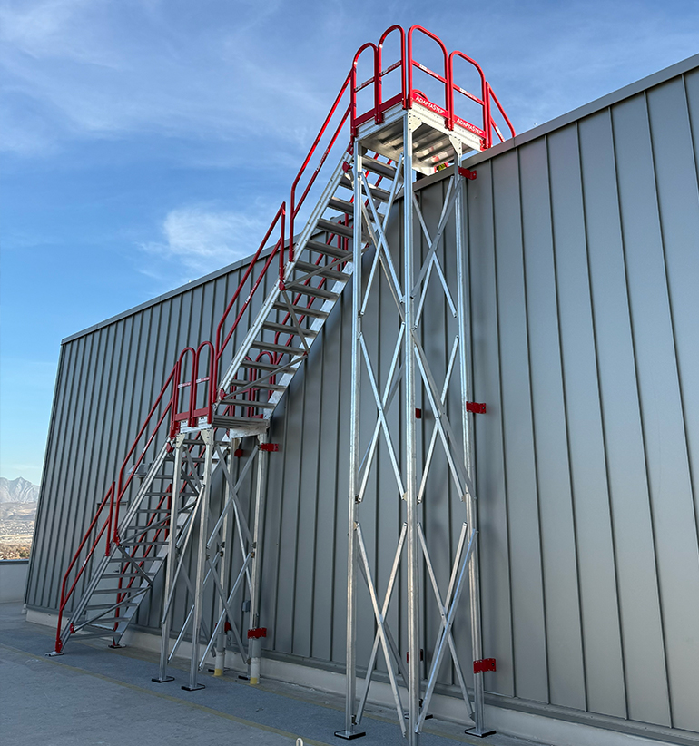 Crossover Roof Platforms & Walkway Systems - Industrial Access Stairs ...