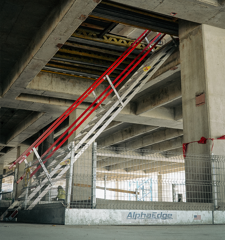 Temporary Articulating Construction Stairs | Height Adjustable Metal ...